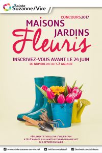 Affiche concours maisons fleuries 40×60 – Sainte-Suzanne-sur-Vire